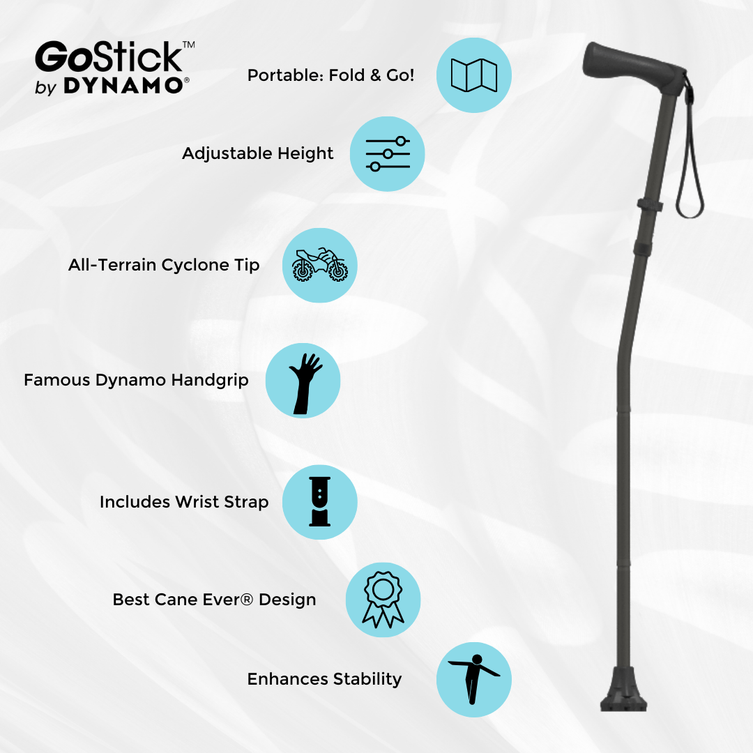GoStick Foldable Cane: Lightweight, Travel-Ready with Enhanced ...